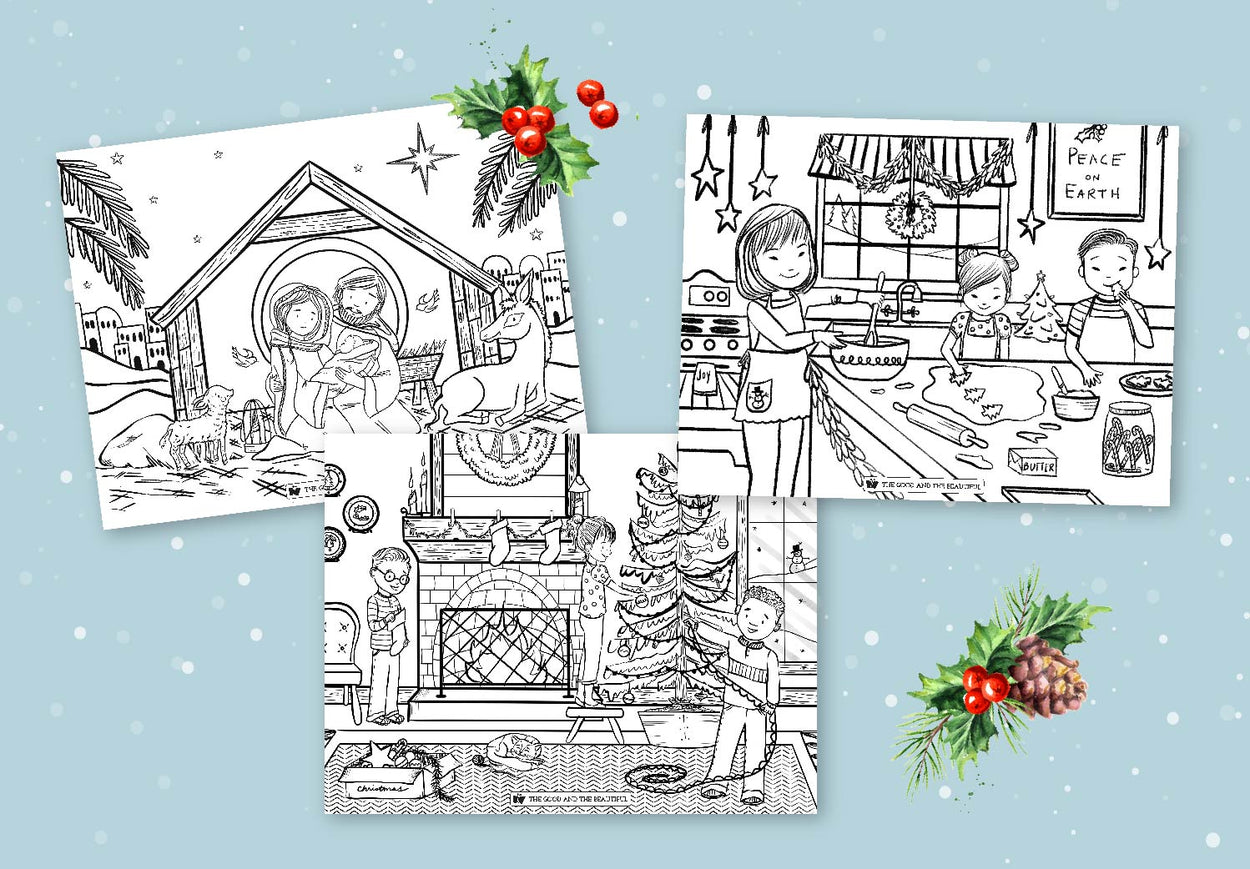 Christmas Coloring Pages (& Winter Activities) – The Good and the Beautiful