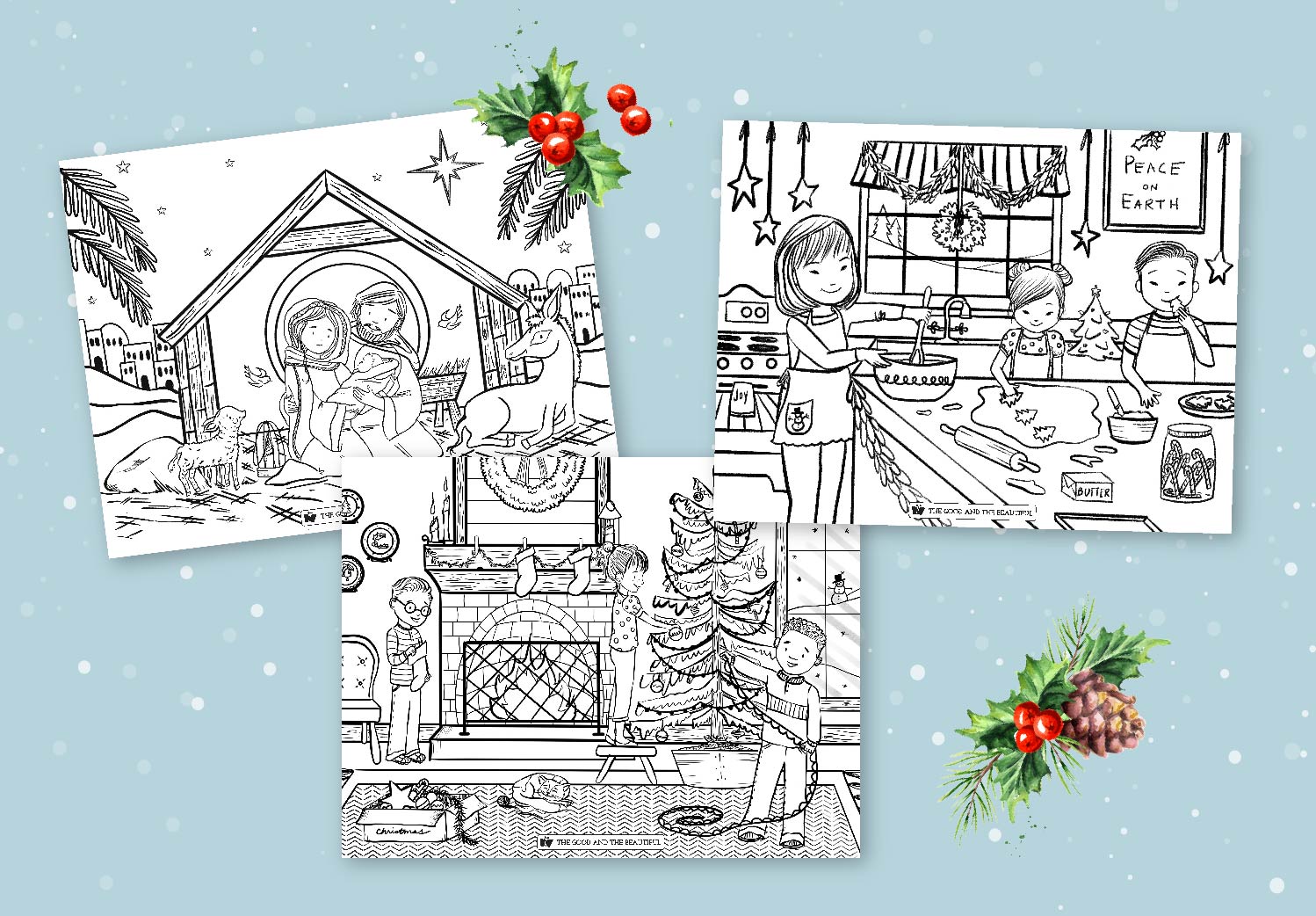 Christmas Coloring Pages (& Winter Activities) – The Good and the Beautiful