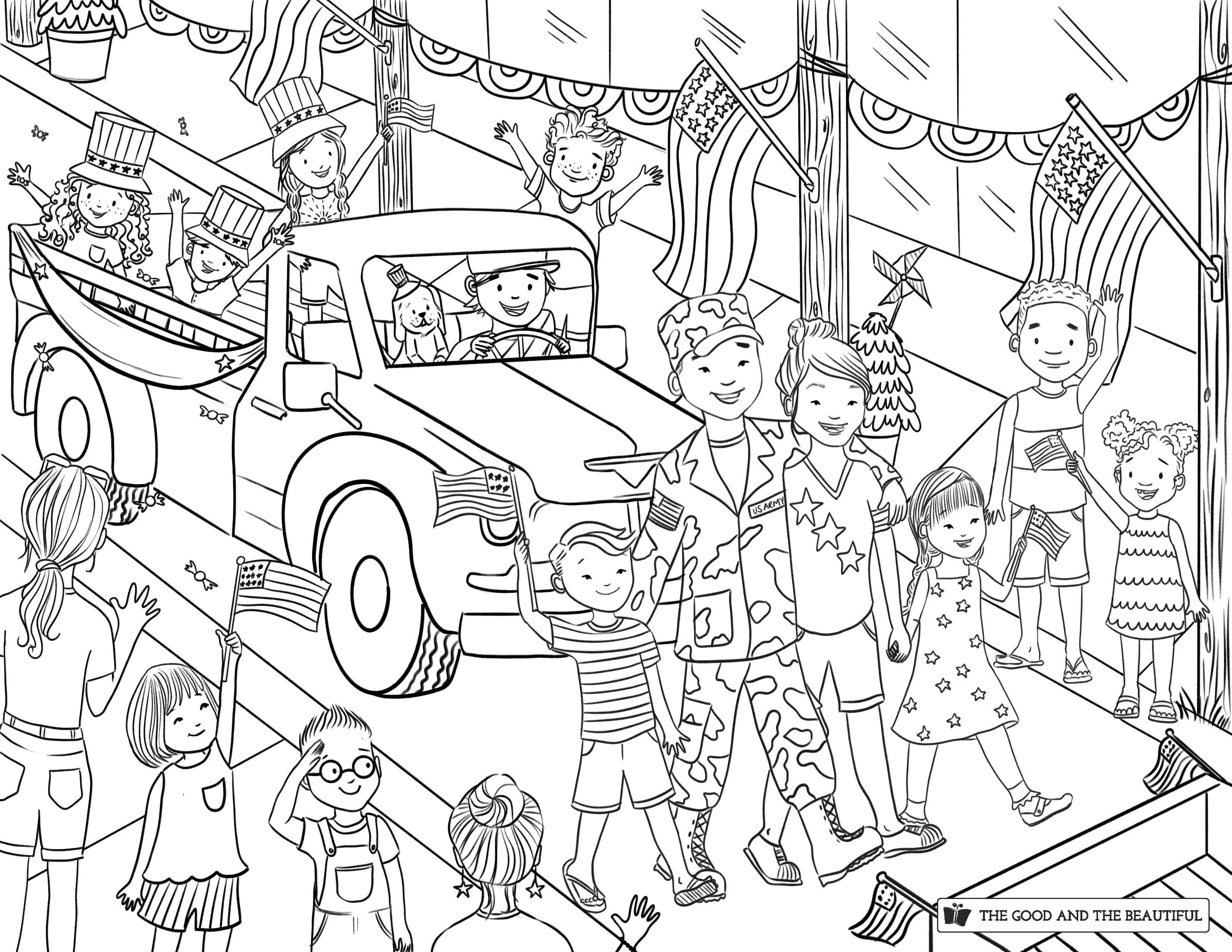 4th of July Coloring Pages – The Good and the Beautiful