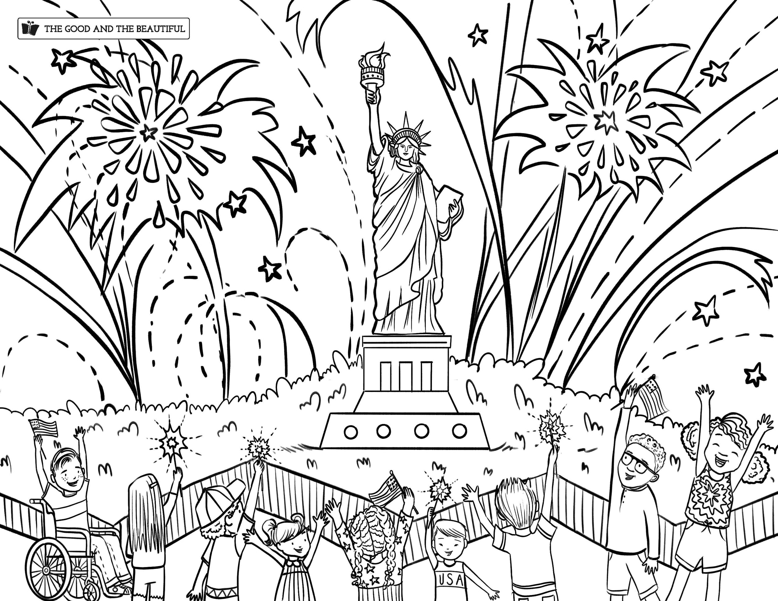 4th of July Coloring Pages – The Good and the Beautiful