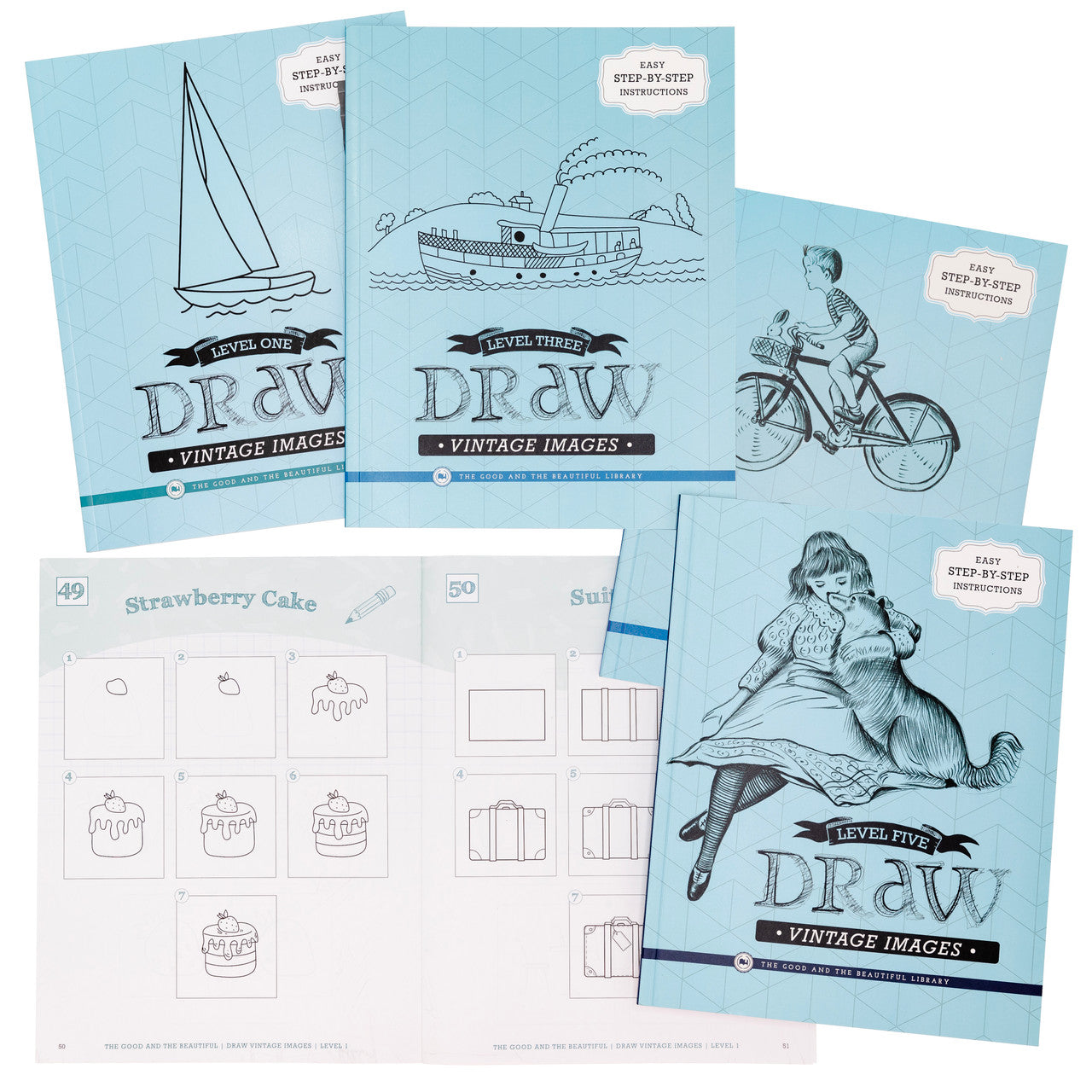 Draw Vintage Images Set: Levels 1-5 – The Good and the Beautiful