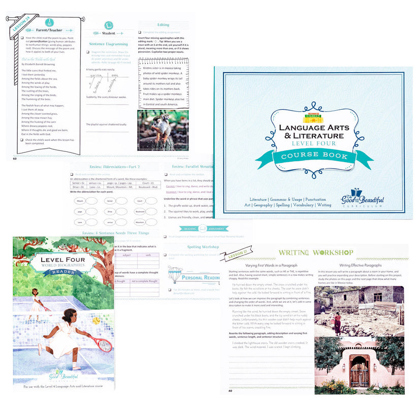 Level 4 Language Arts Course Set | The Good and the Beautiful