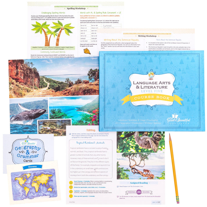 Level 5 Language Arts Course Set – The Good and the Beautiful