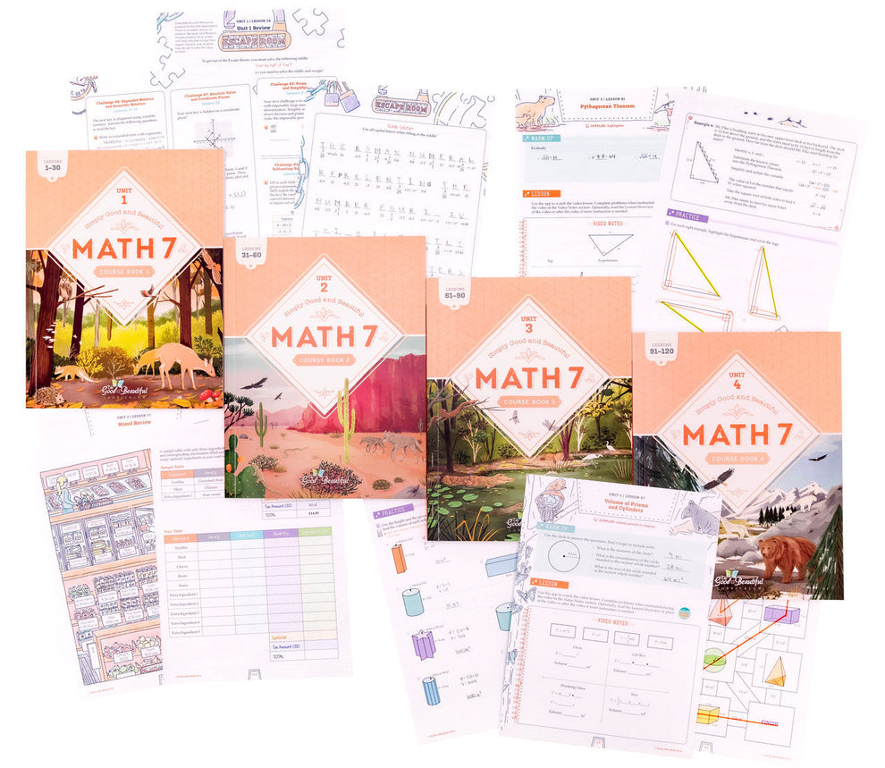 Math 7: Course Set – The Good and the Beautiful