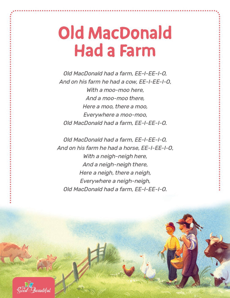 Old MacDonald Had a Farm | The Good and the Beautiful