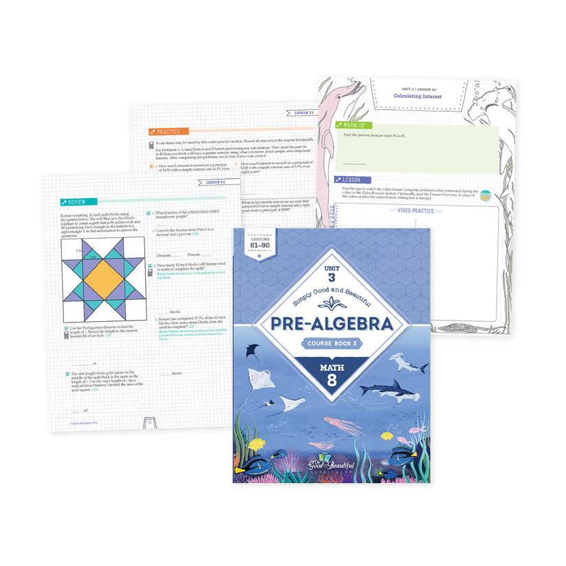 Pre-Algebra | Math 8: Course Set – The Good and the Beautiful